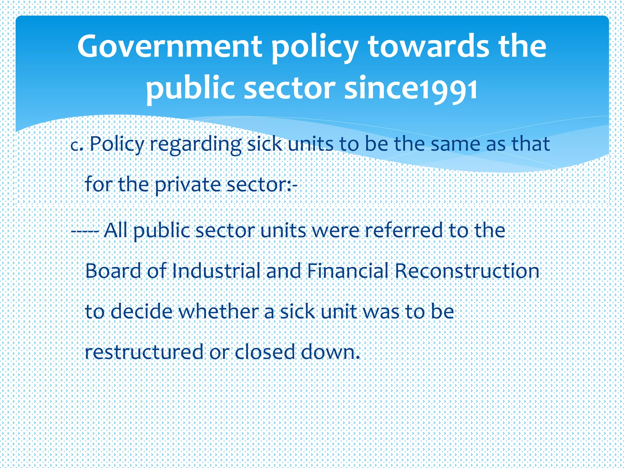 Changing role of public sector | PPTX