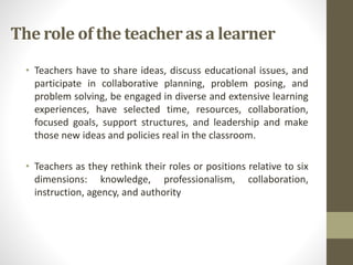 Changing role of the teacher | PPTX
