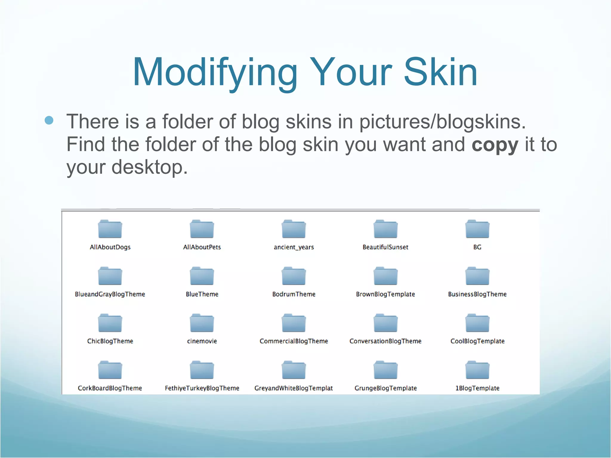 Changing Skins | PPT