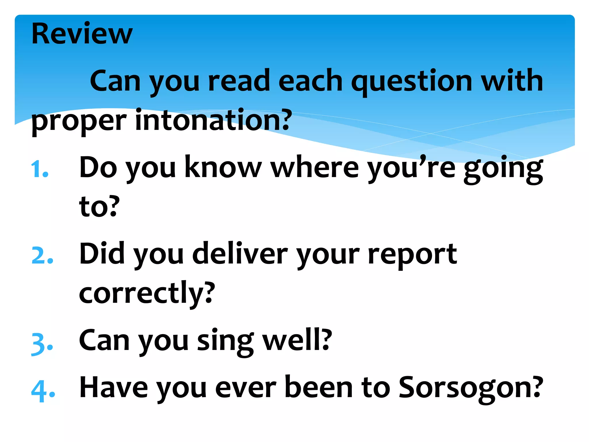 Changing statement into question | PPTX