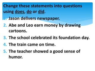 Changing statement into question | PPTX