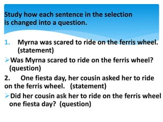 Changing statement into question | PPTX