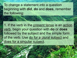 Changing statements to questions | PPT