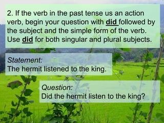 Changing statements to questions | PPT