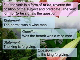 Changing statements to questions | PPT