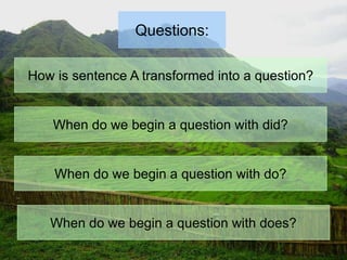 Changing statements to questions | PPT