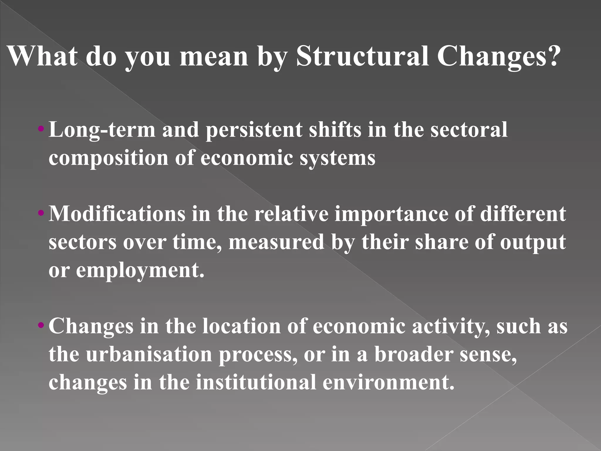 Changing Structure of Indian Economy:The missing link in Economic ...