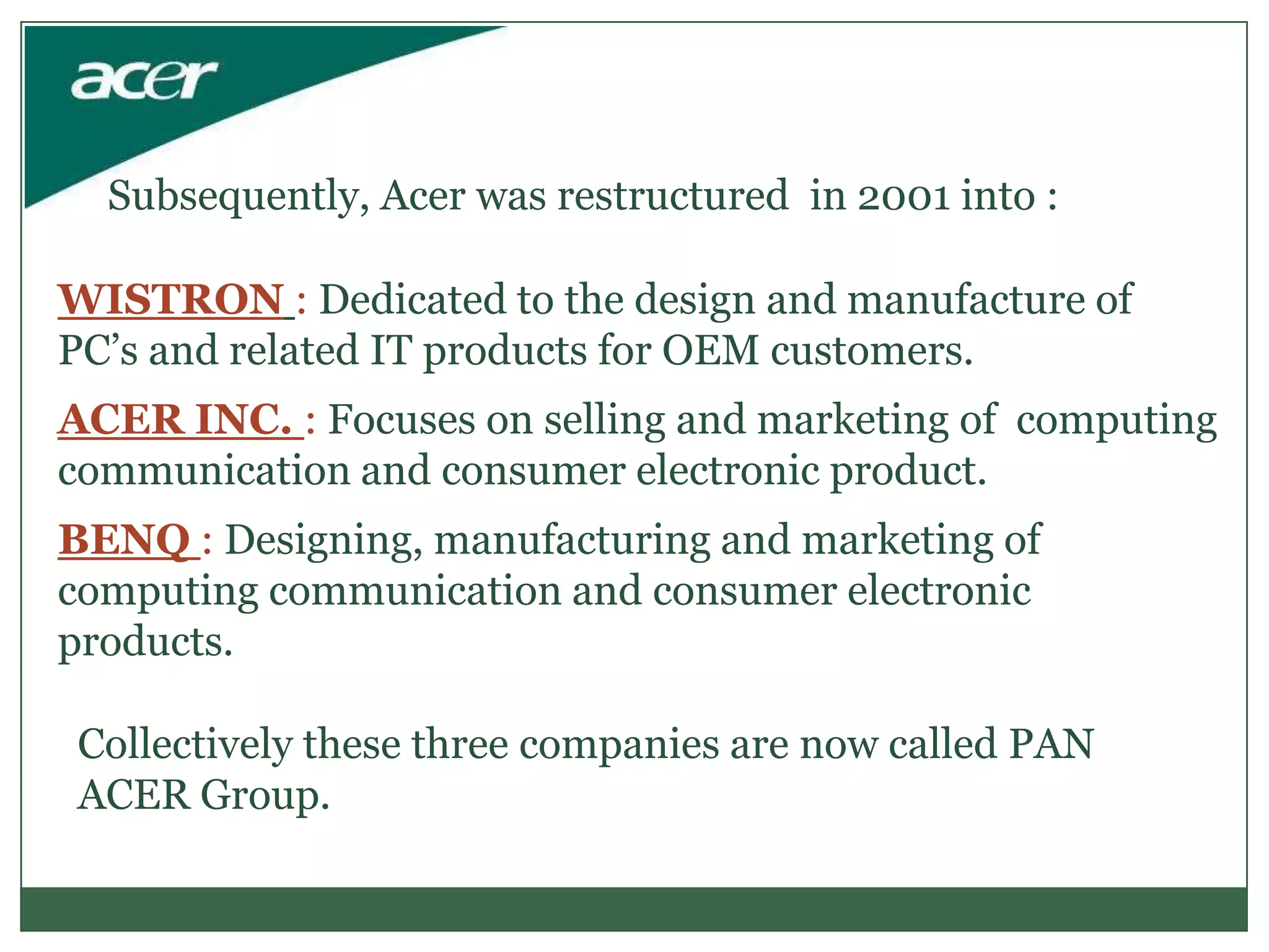 Acer ppt | PPTX