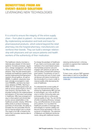 Changing the paradigm in healthcare information technology | PDF