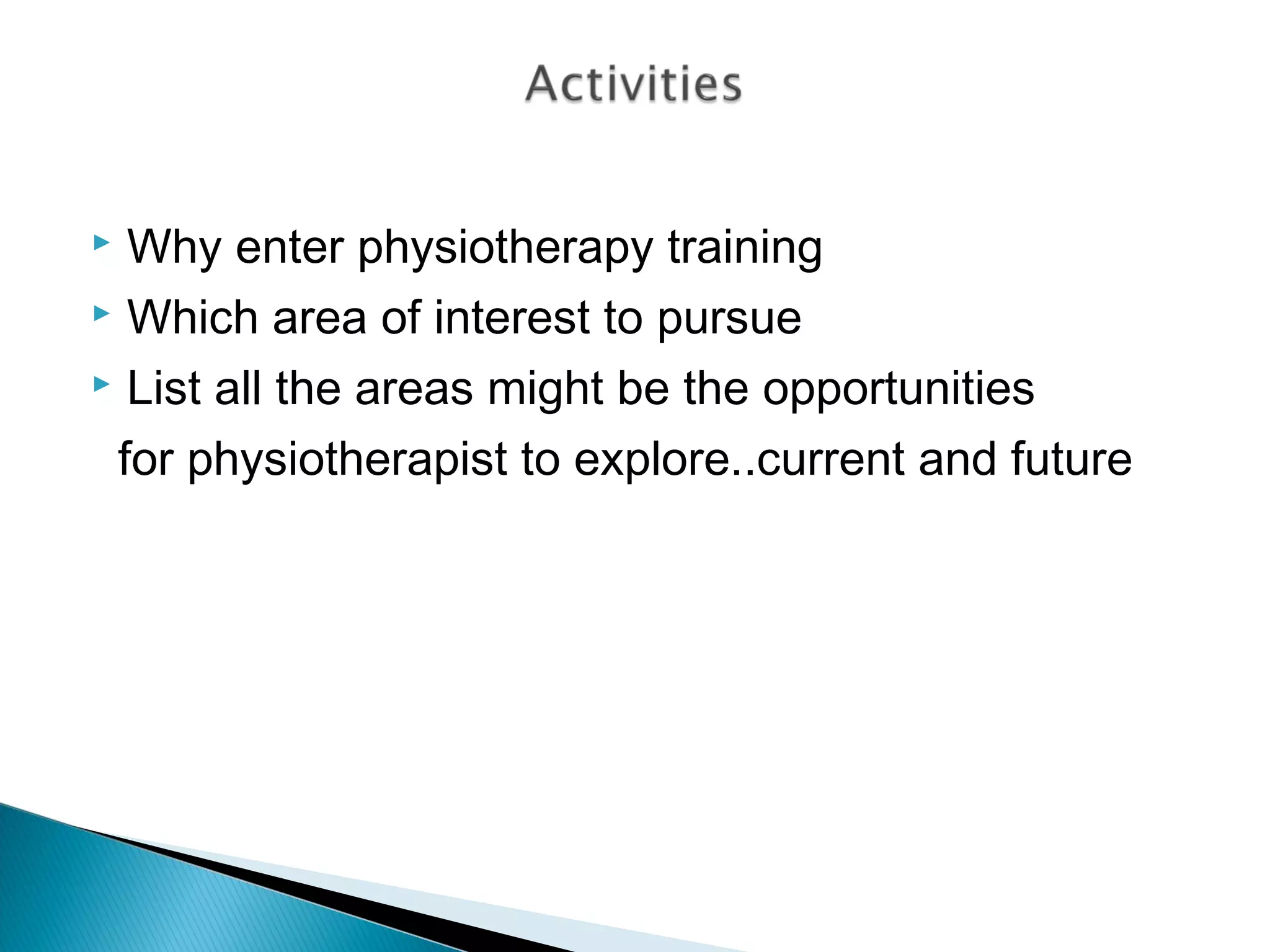 Changing trends in physiotherapy | PPT