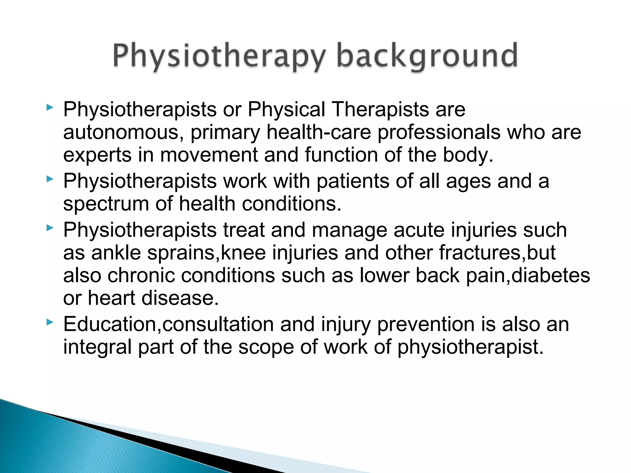 Changing trends in physiotherapy | PPT