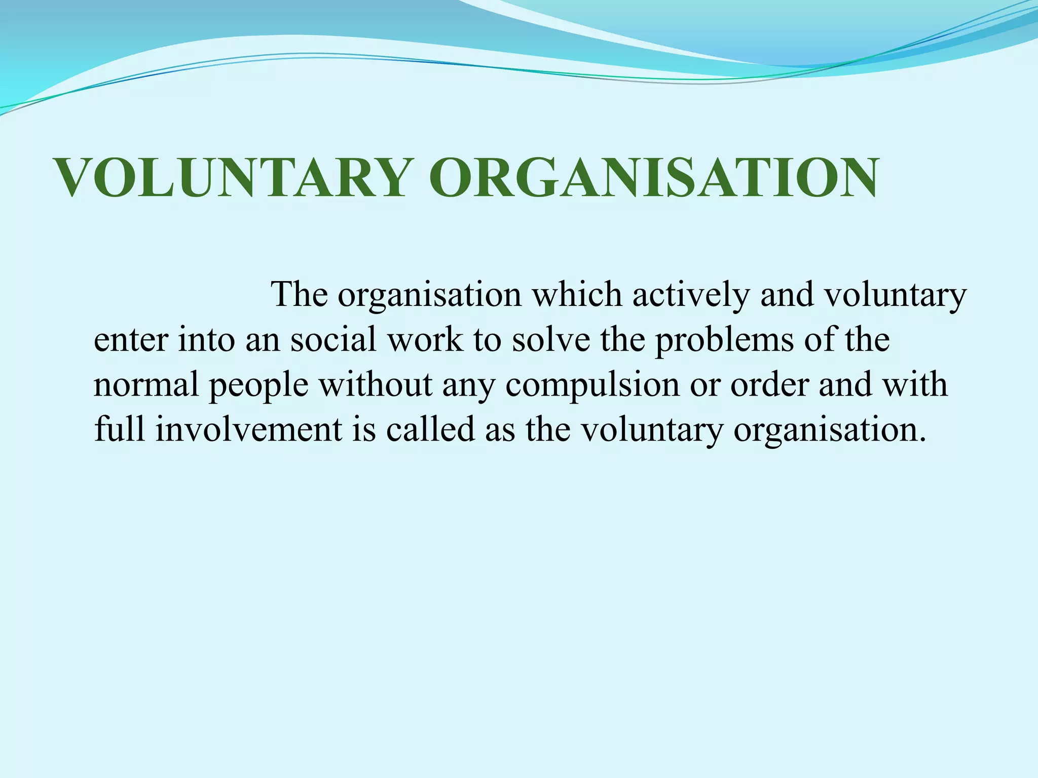 Changing trends of voluntary organisation | PPTX