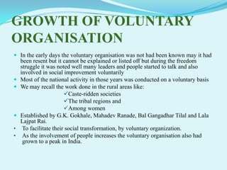 Changing trends of voluntary organisation | PPTX