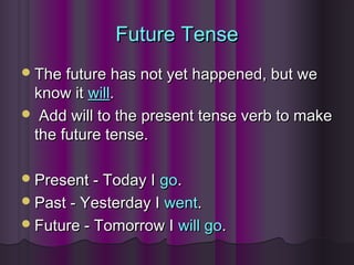 Changing verbs from_present_to_past | PPT