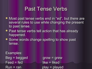 Changing verbs from_present_to_past | POT