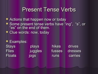 Changing verbs from_present_to_past | POT