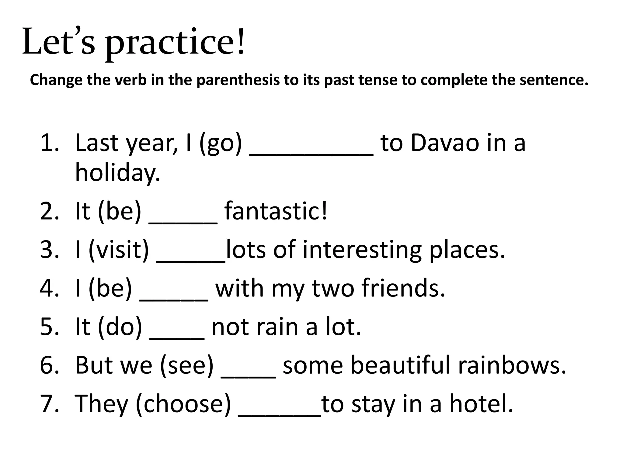 Changing Verb Tenses PAST TENSE.pptx