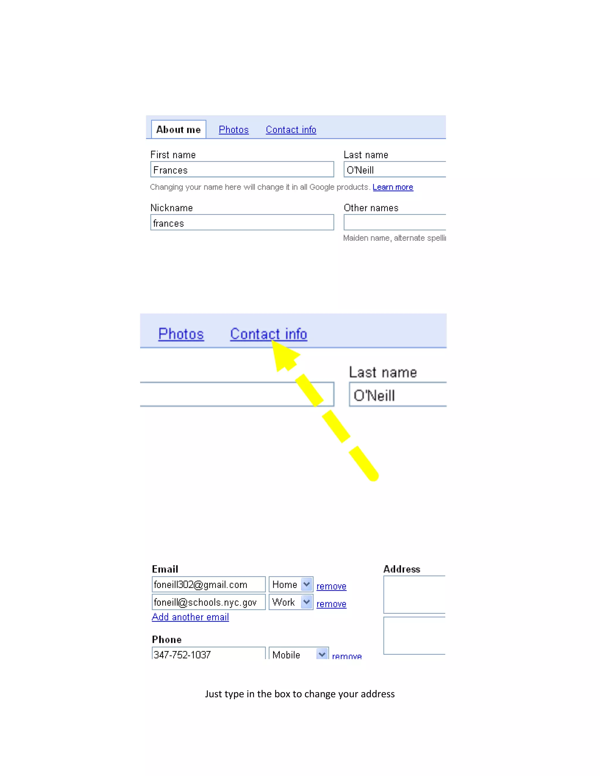 Changing Your Address | DOCX
