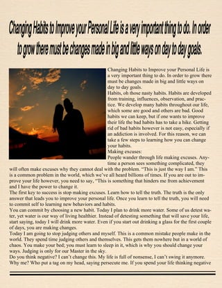 Changing your lives | PDF