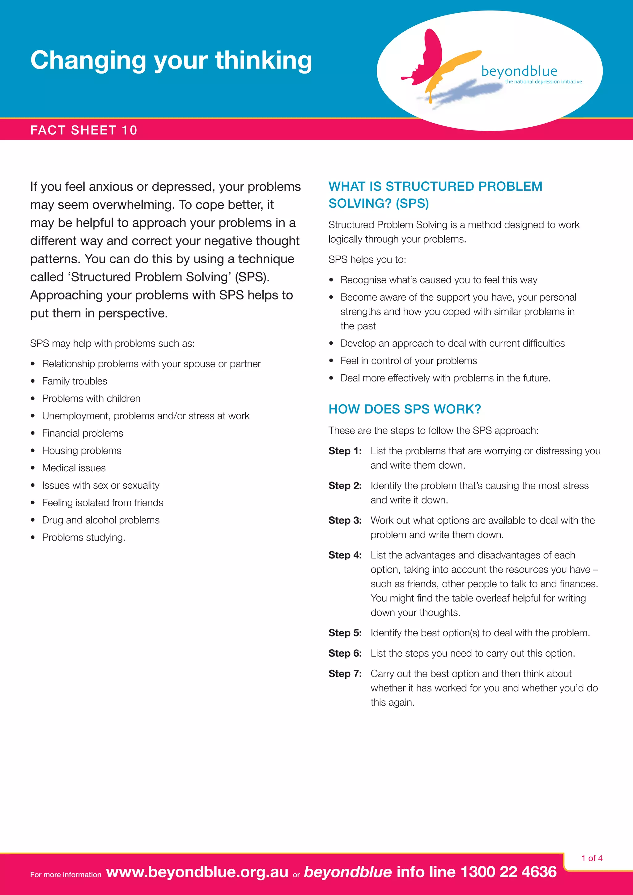 Changing your thinking cognitive behaviour therapy | PDF