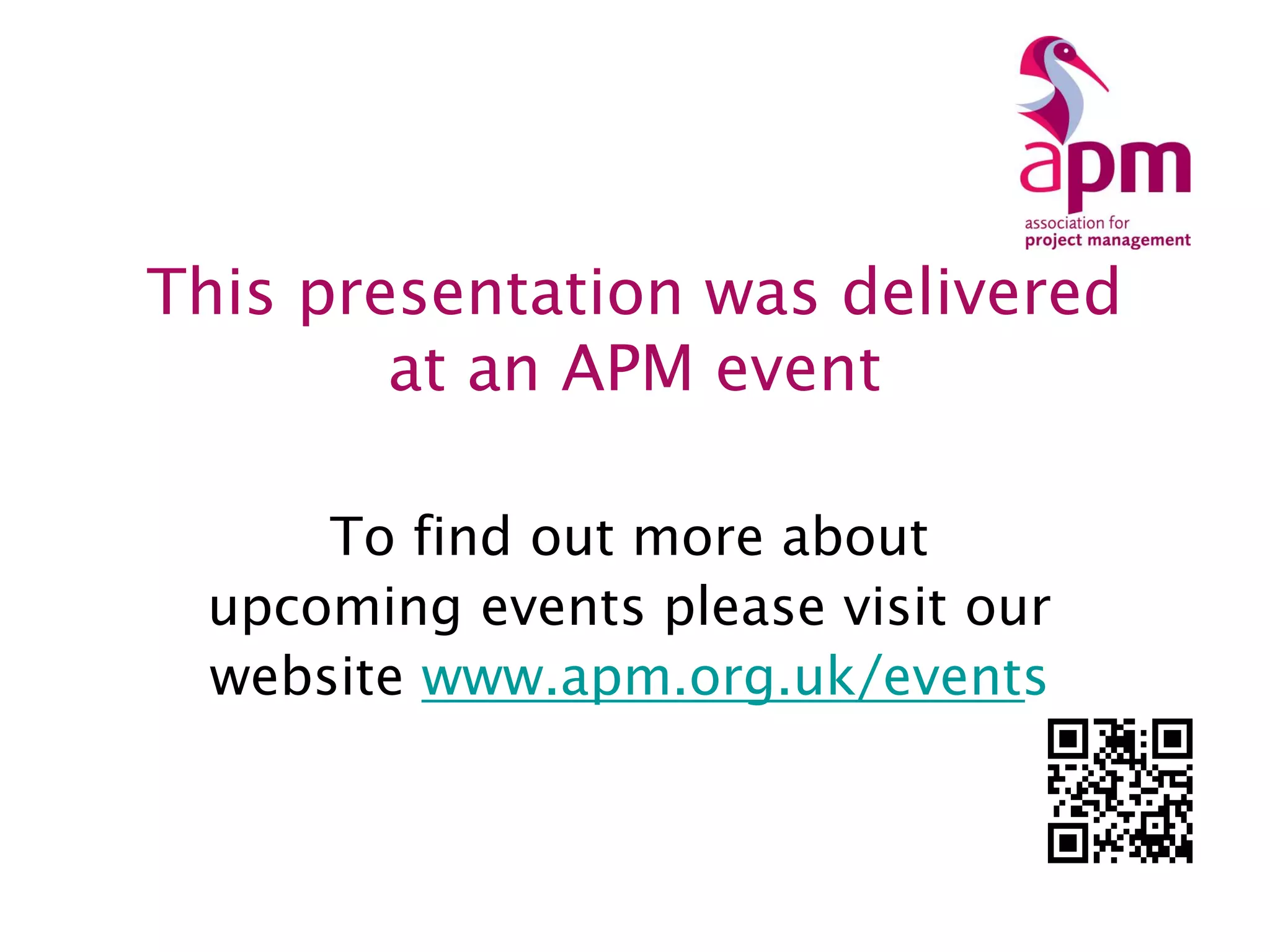 Changing your ways, APM Enabling Change SIG, 17th November 2015 | PDF