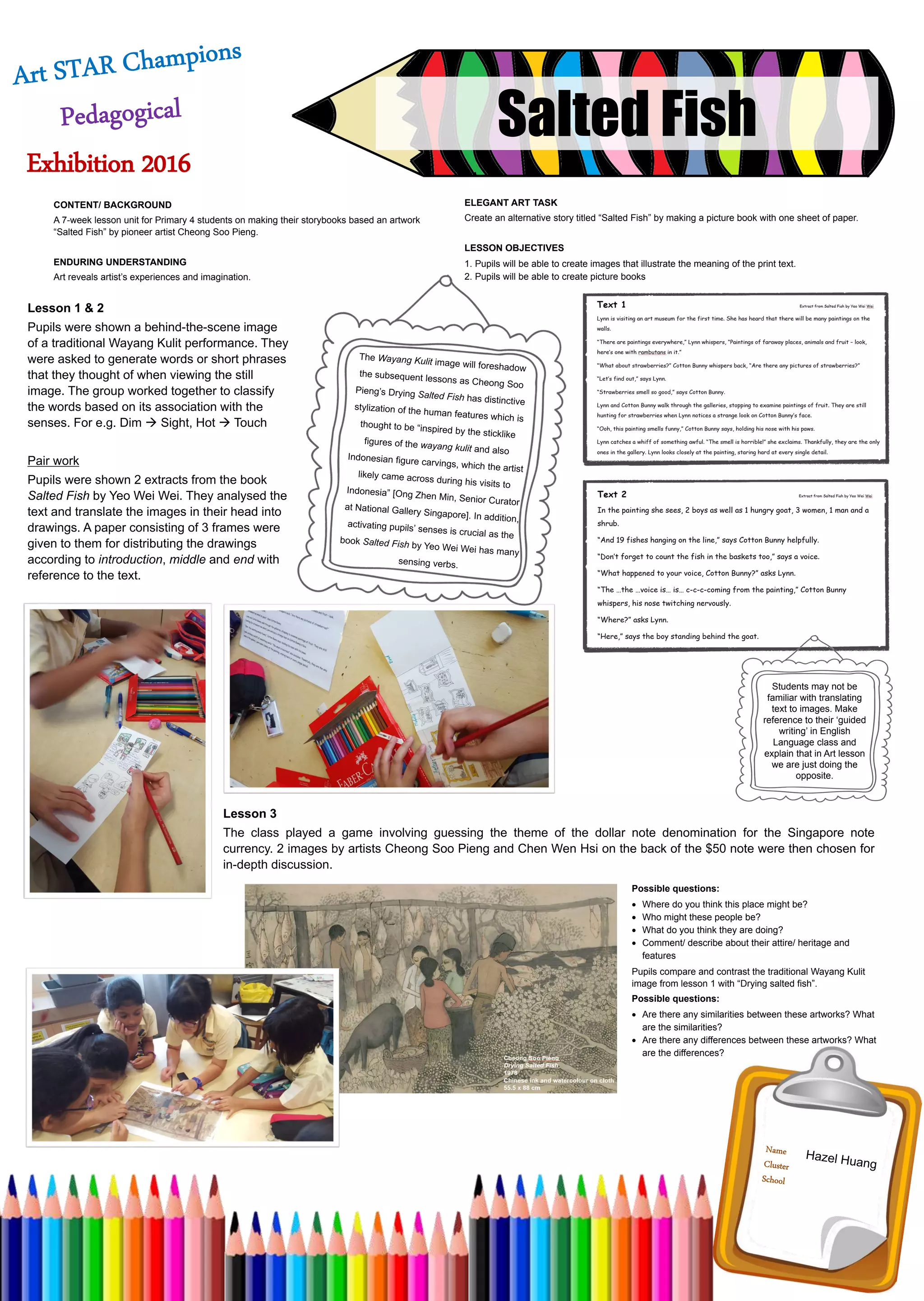 Primary 4 Art lesson unit | PPTX