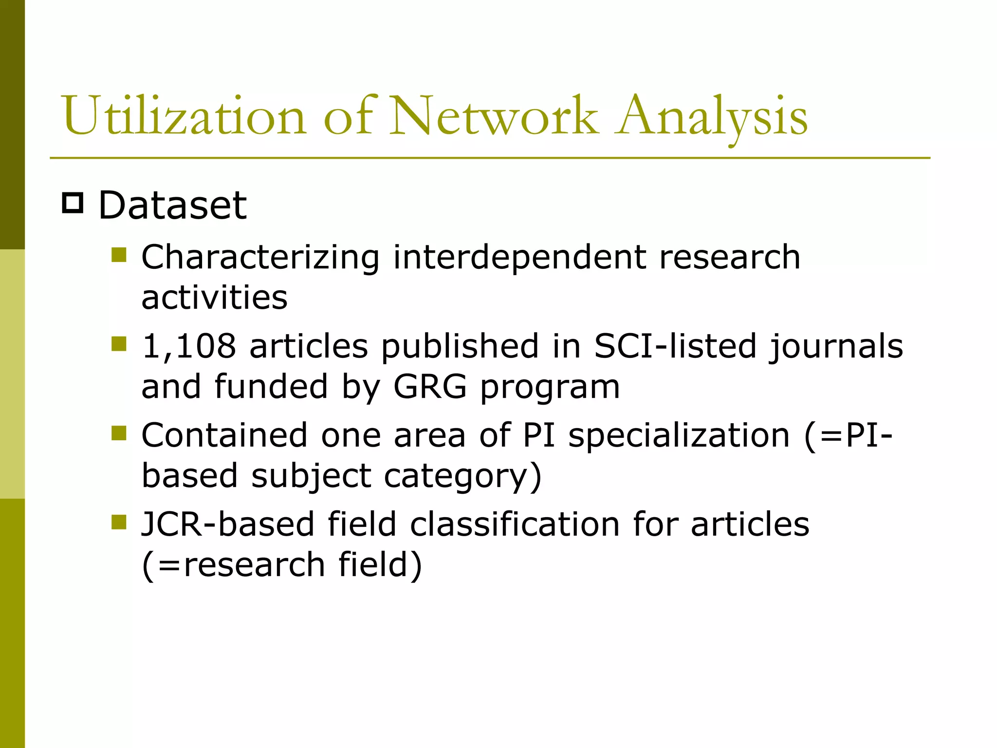 Chang network analysis | PPT