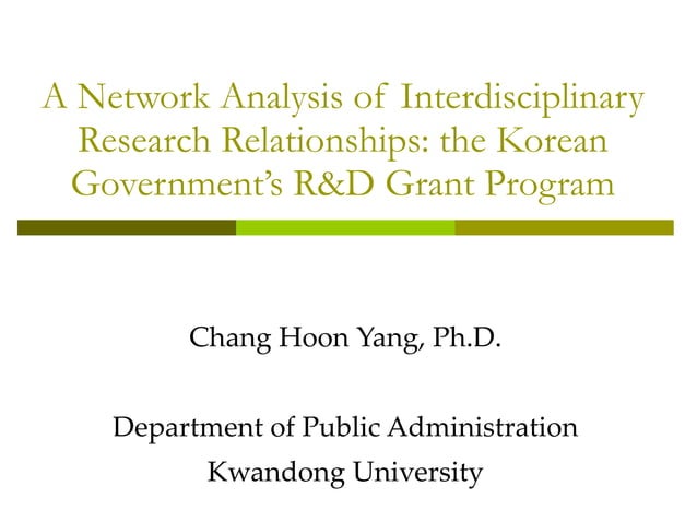 Chang network analysis | PPT