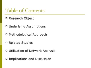 Chang network analysis | PPT