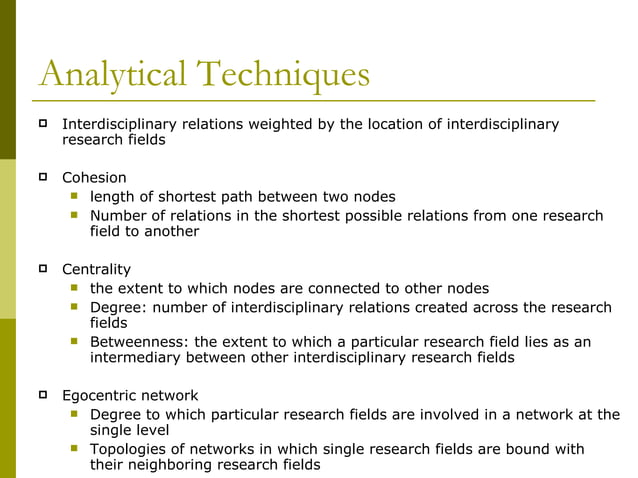 Chang network analysis | PPT