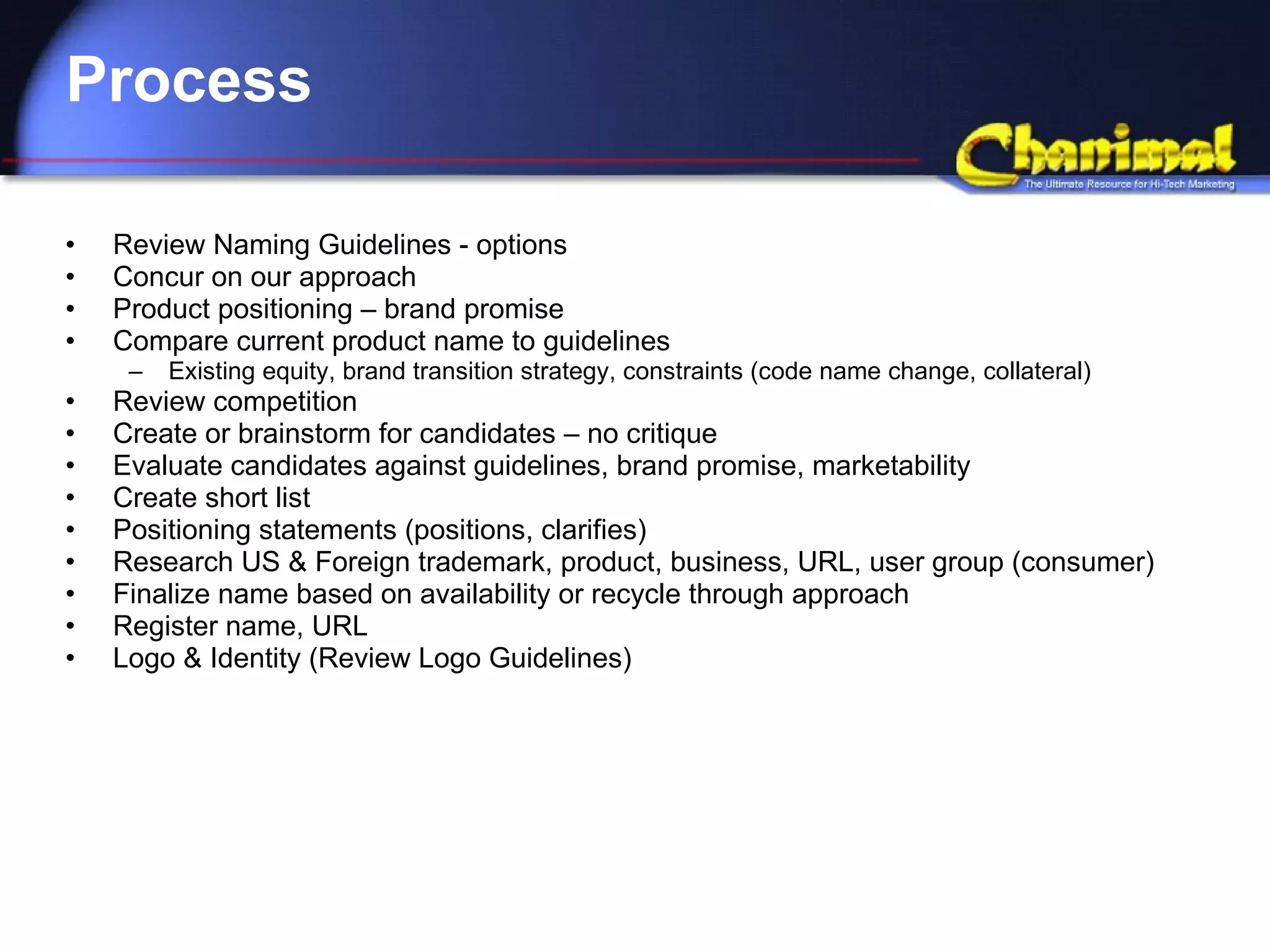 Chanimal Naming Logo Guidelines | PPT