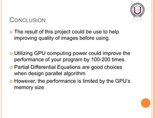 Using parallel programming to improve performance of image processing | PPT