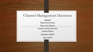 Channel Management Decisions | PPTX