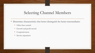 Channel Management Decisions | PPTX