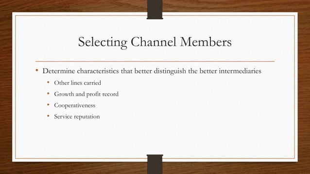 Channel Management Decisions | PPT