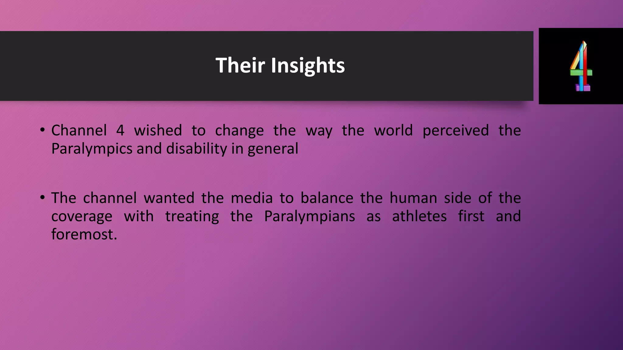Channel 4s ‘meet the superhumans campaign' | PPTX