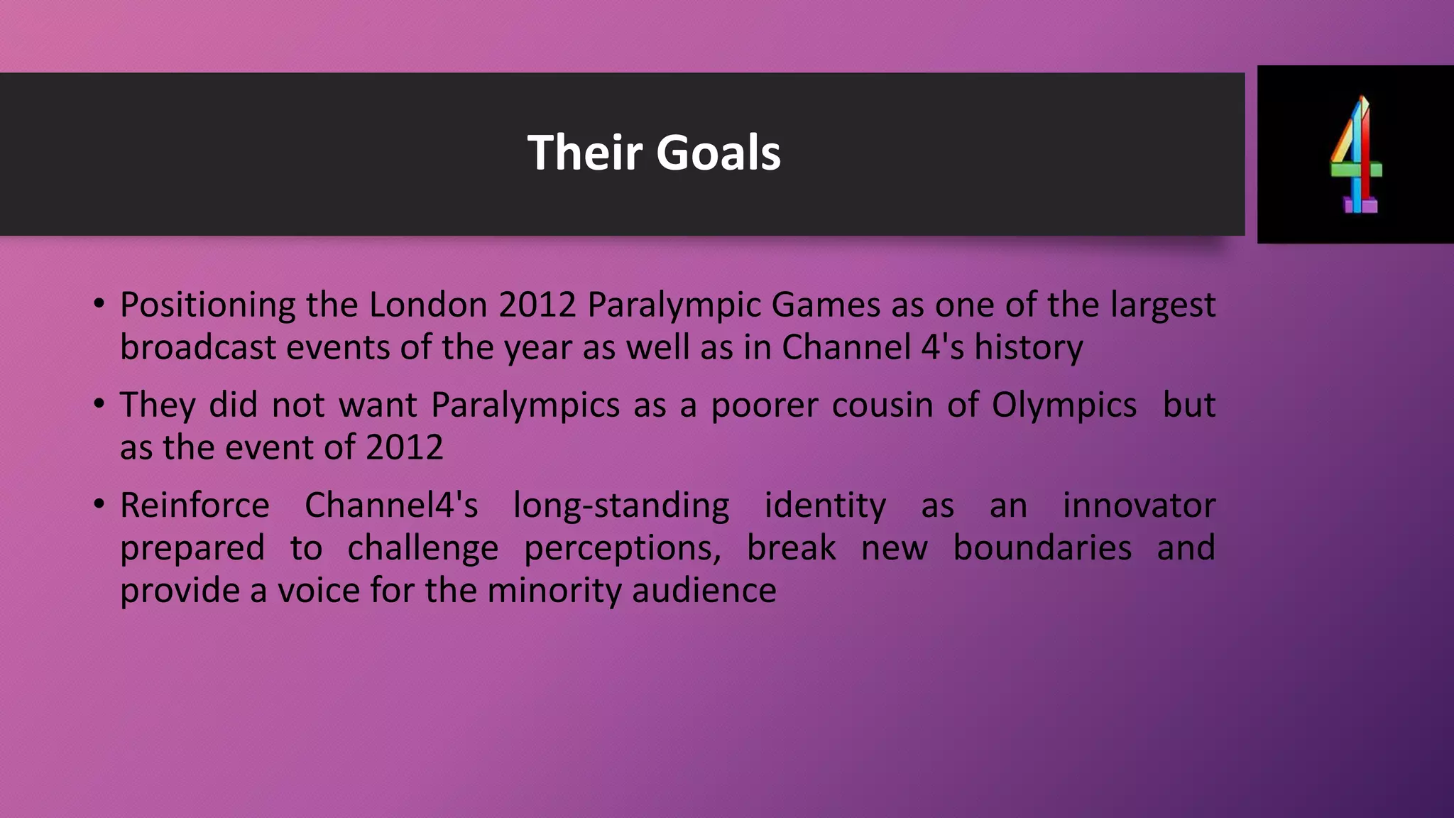 Channel 4s ‘meet the superhumans campaign' | PPTX
