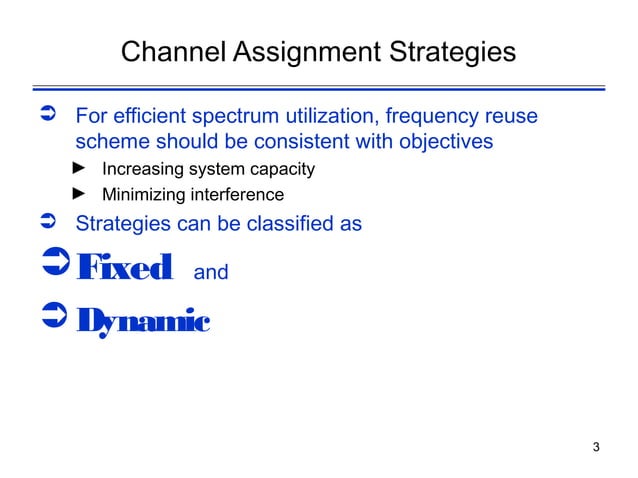 Channel assignment strategies | PPT | Computer Networking | Computing