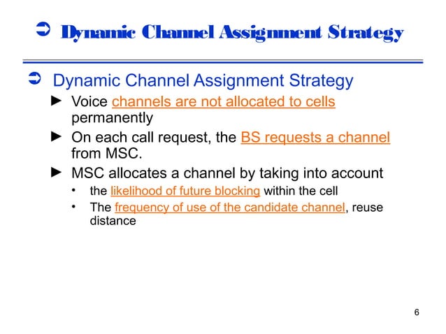 Channel assignment strategies | PPT | Computer Networking | Computing