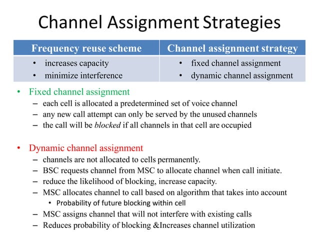 Channel assignment strategies | PDF