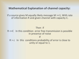 Channel capacity | PPTX