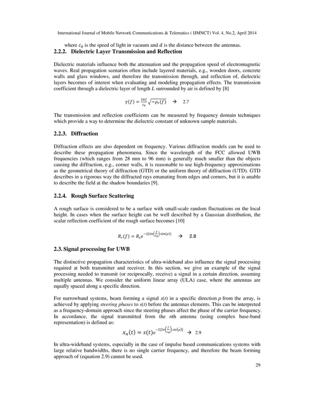 Channel characterization and modulation schemes of ultra wideband systems | PDF