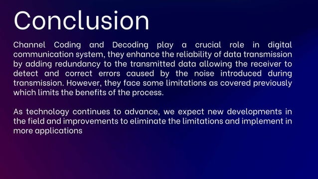 Introduction to Channel Coding & Decoding | PPTX