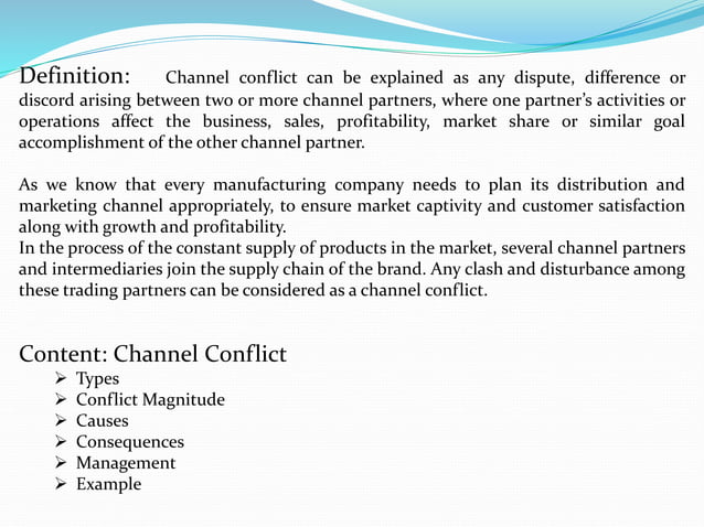 Channel conflict | PPTX