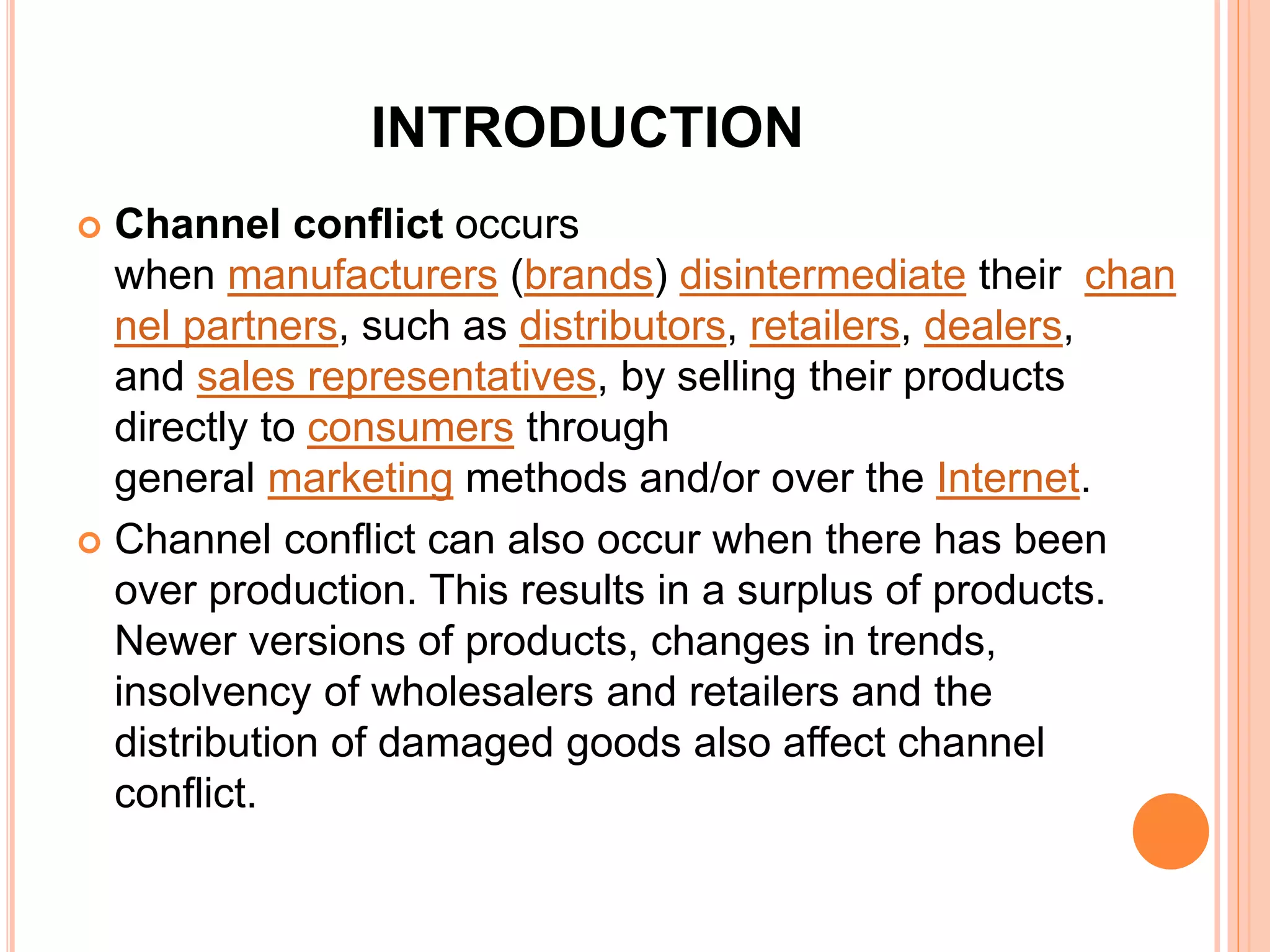 Channel conflict in e commerce | PPTX