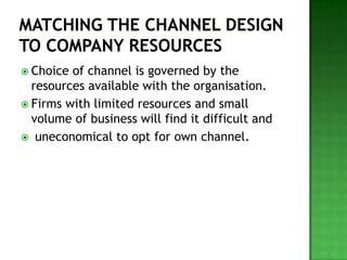 Channel design and modification decisions | PPTX