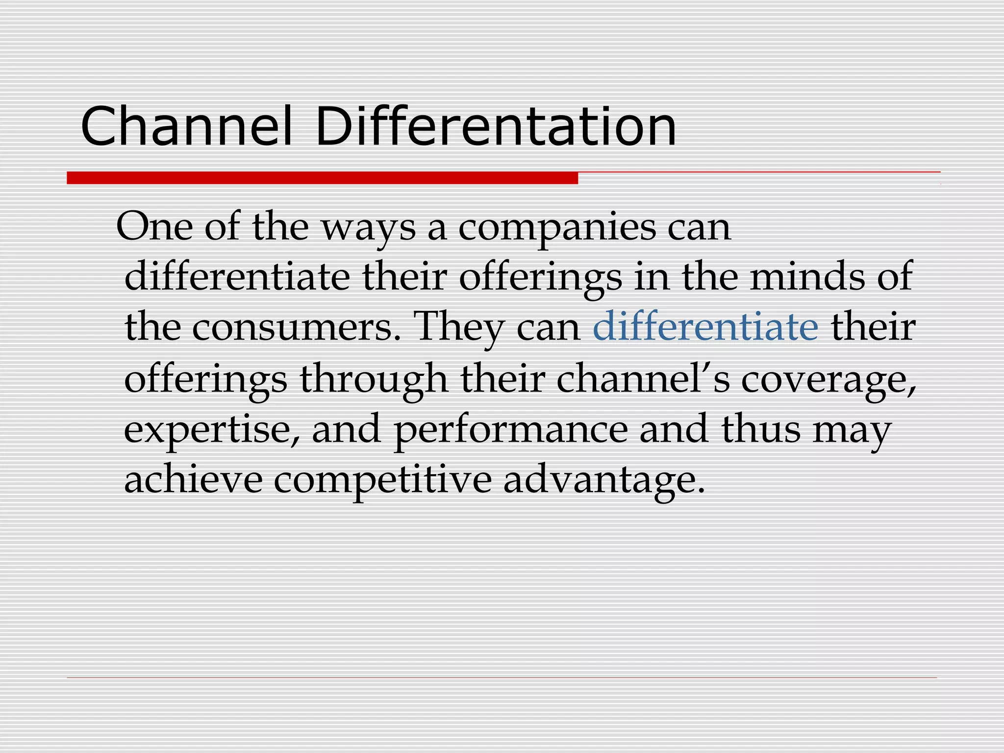 Channel differentiation & image differentiation | PPT