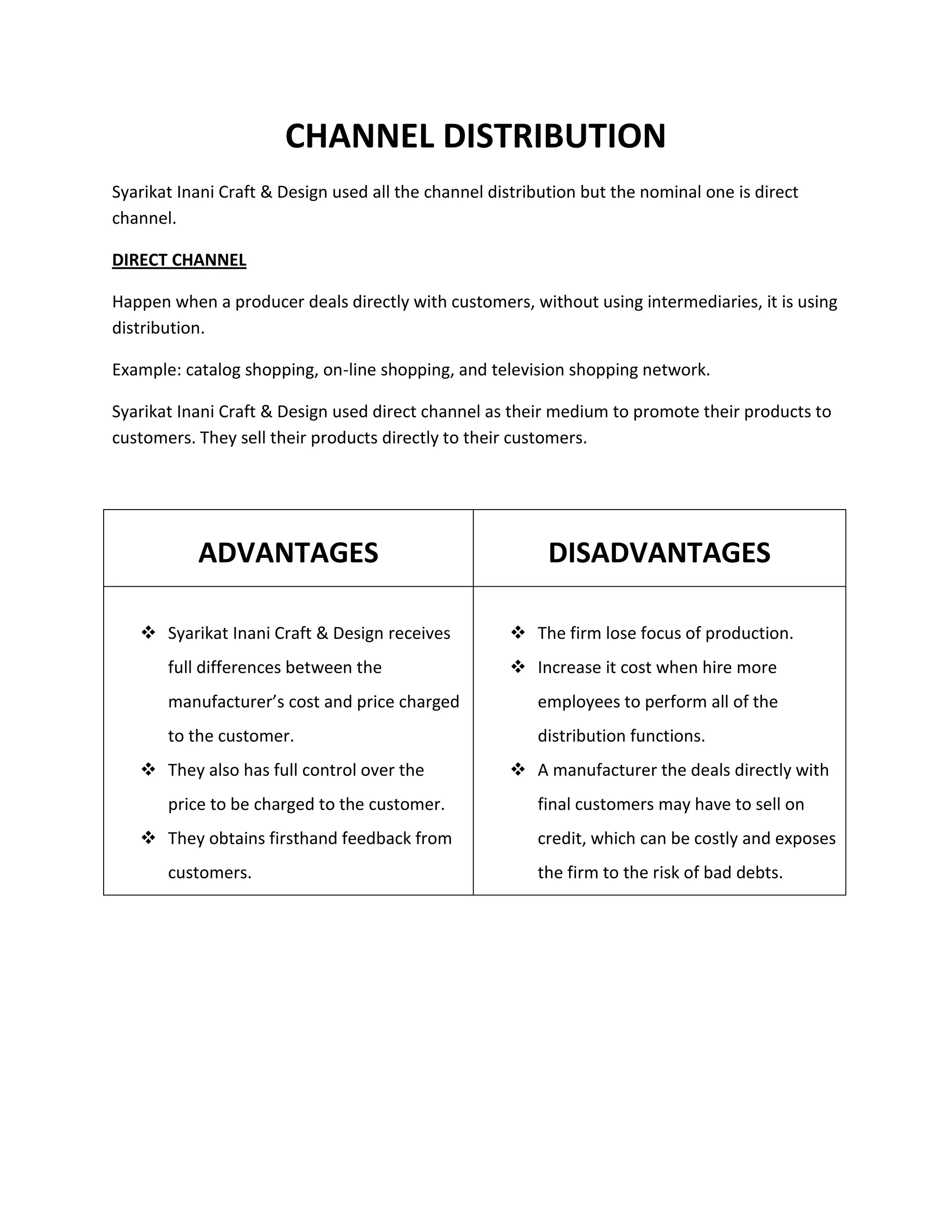 Channel distribution | DOCX