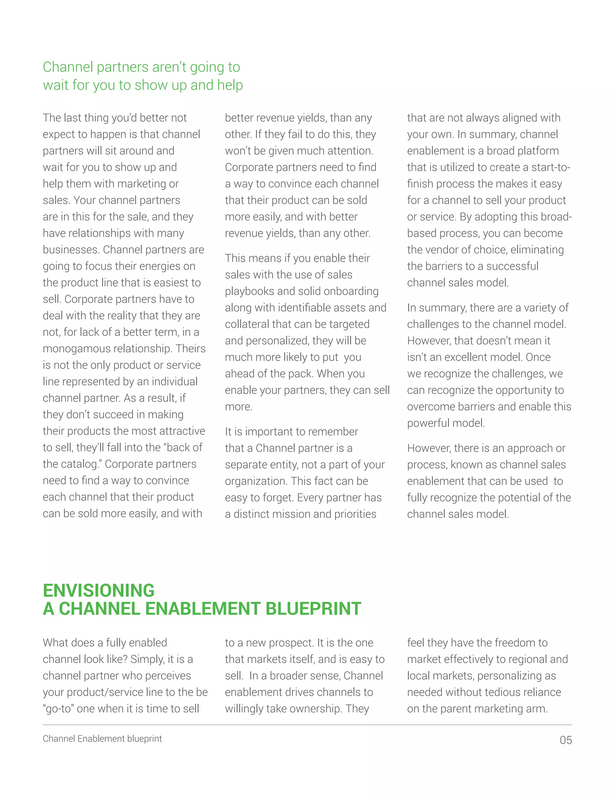 Channel Enablement Blueprint | PDF