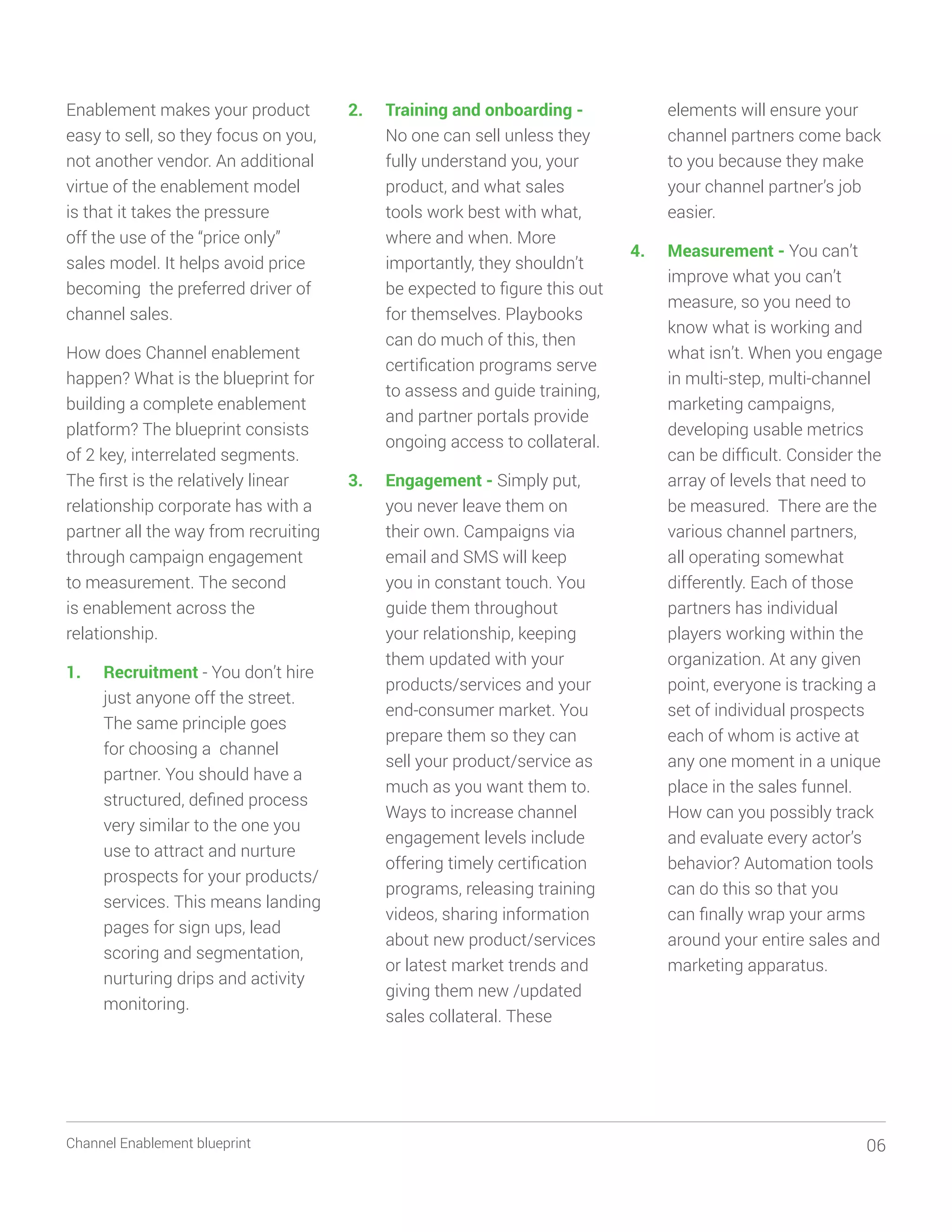 Channel Enablement Blueprint | PDF